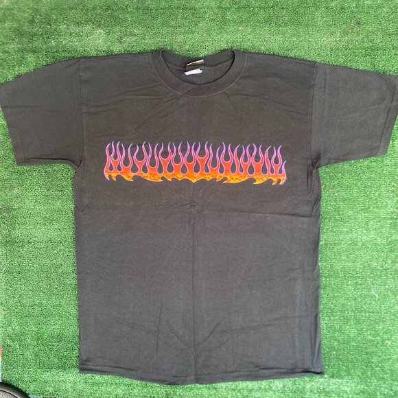 Liquid Blue | Shirts | Vintage 9s Flame Skull Shirt Liquid Blue Fire ...